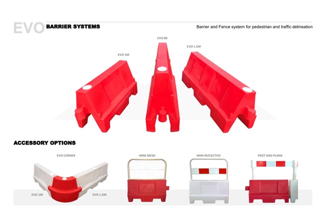 Oakland EVO 1 Water Filled Barrier | Traffic Management | OAKEYS