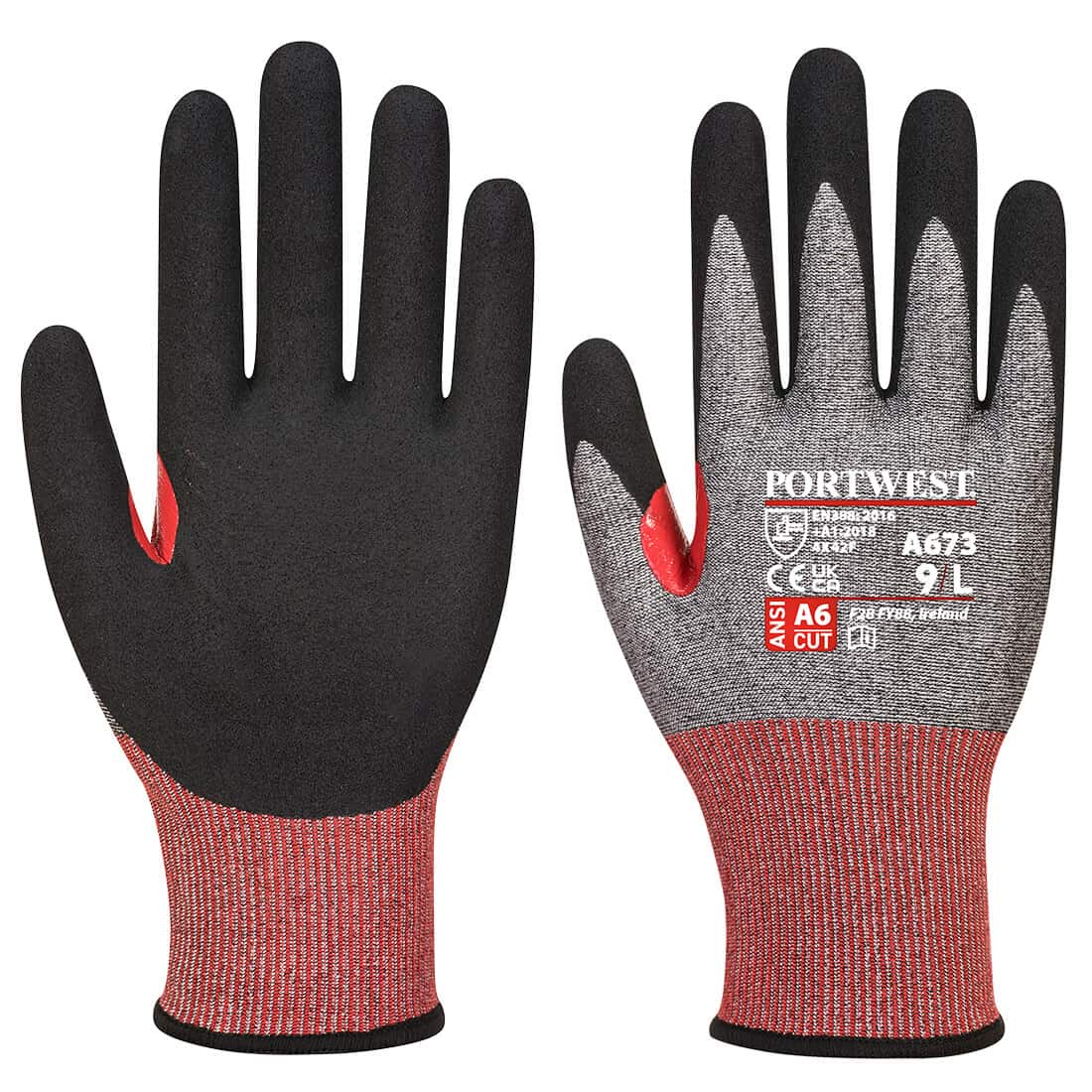 Portwest A673 CS AHR18 Nitrile Foam Cut Glove | OAKEYS Safety Ltd