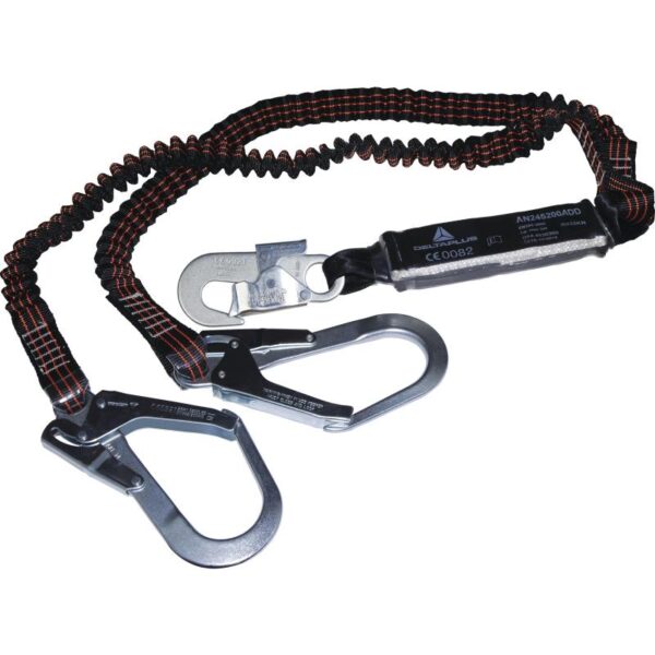 Delta Plus AN245200ADD Fall Arrest Double Lanyard 2M | OAKEYS Safety Ltd