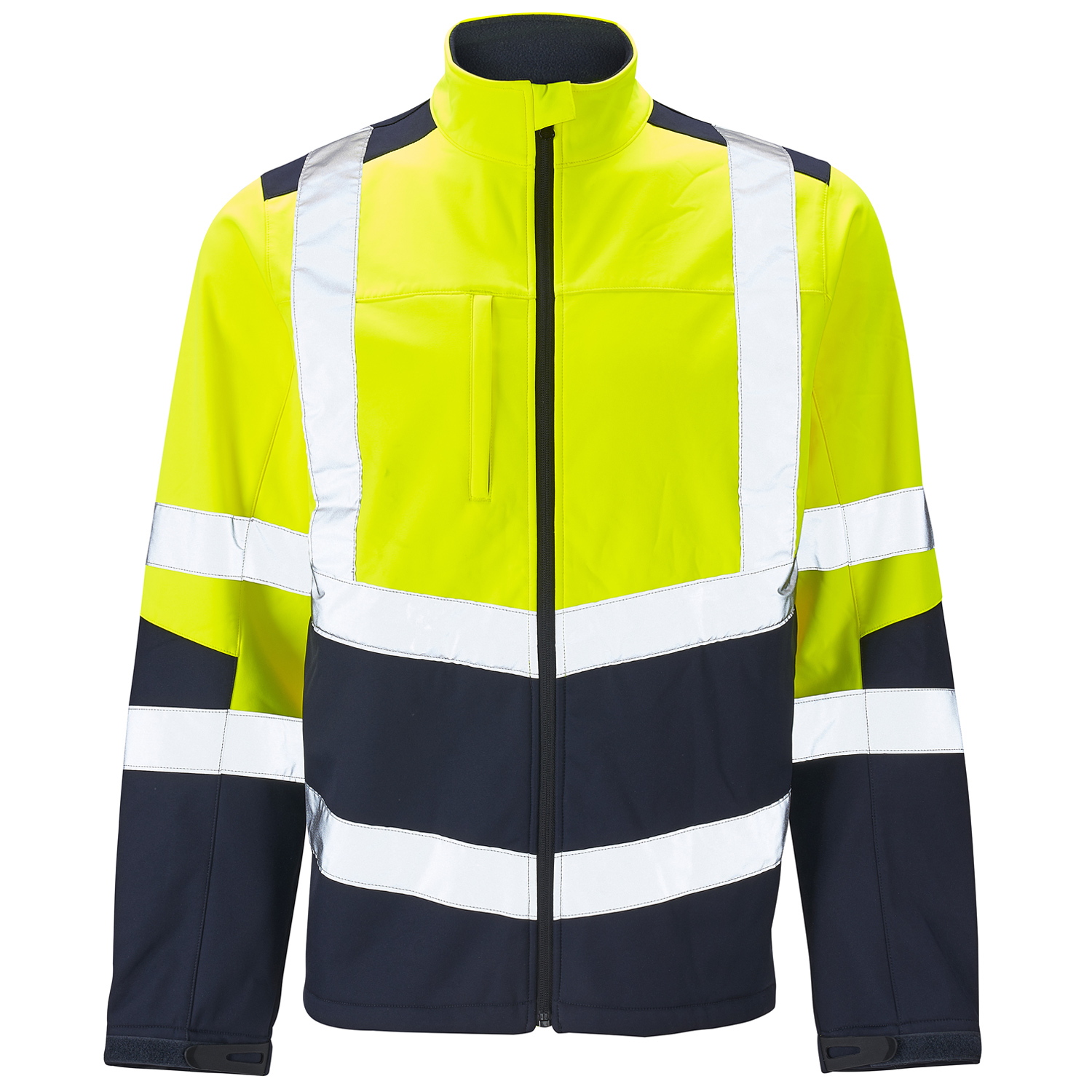 Supertouch Hi Vis 2 Tone Yellow Softshell Jacket | OAKEYS Safety Ltd