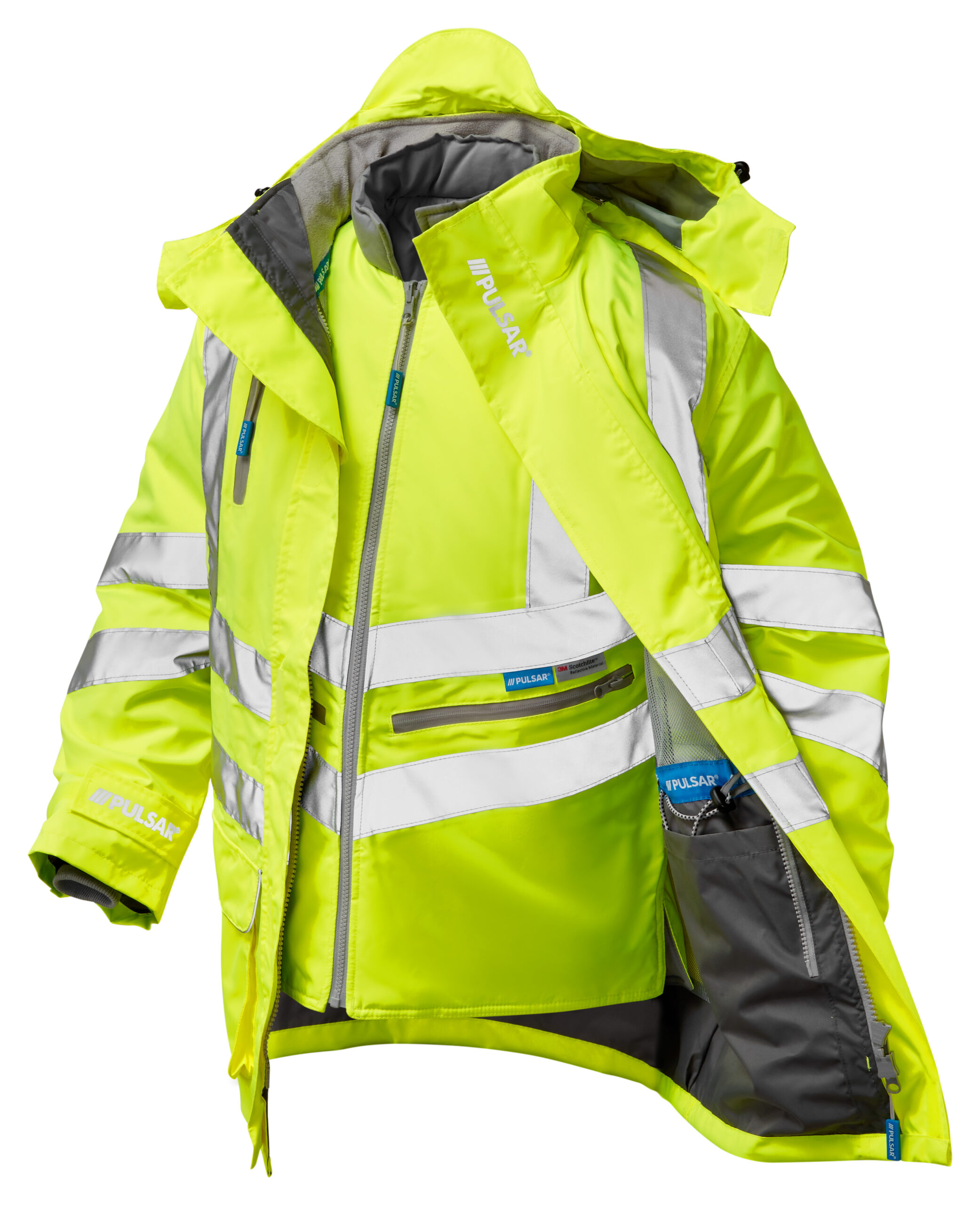 PULSAR P487 PROTECT HV Yellow 7-in-1 Storm Coat | OAKEYS Safety Ltd