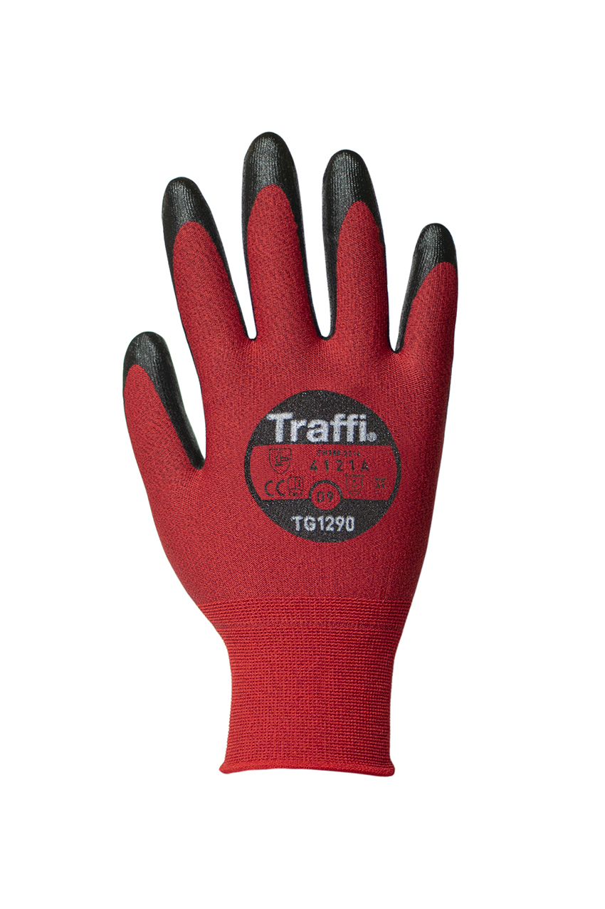 Traffi TG1290 X-DURA Ultra PU Cut Level A Safety Glove - Pack of 10 ...