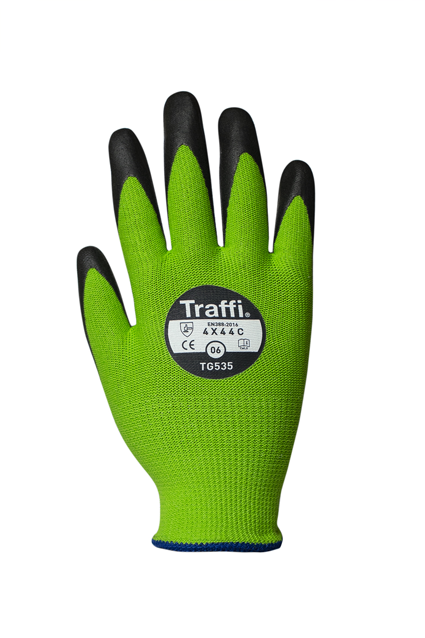 Traffi TG535 X-DURA NITRILE FOAM Cut Level C Safety Glove - Pack of 10 ...