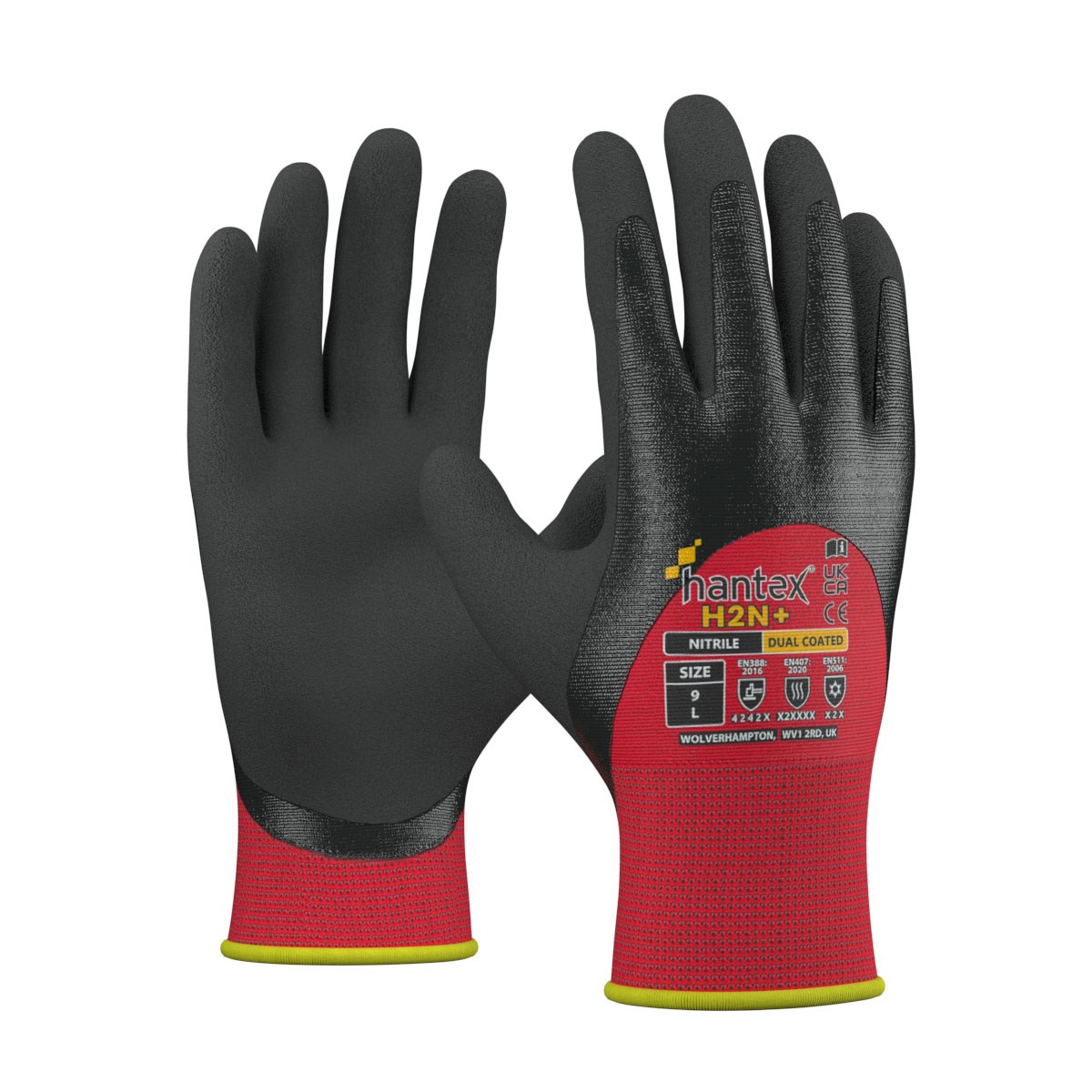 Hantex H2N+ Dual Coated Nitrile 3-4 Coated Safety Gloves | OAKEYS ...