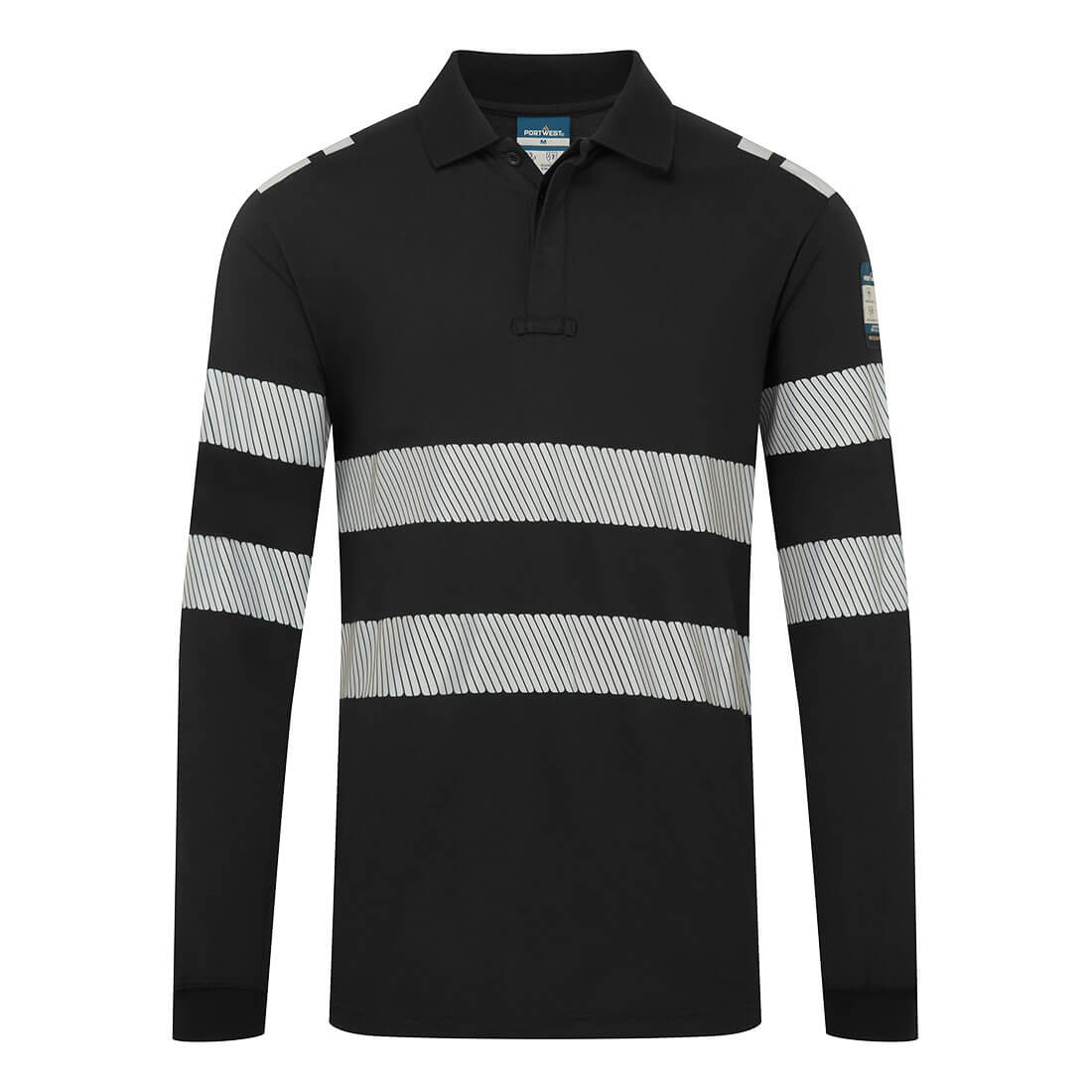 Portwest FR733 Modaflame FR Long Sleeve Polo Shirt | Lightweight Flame ...