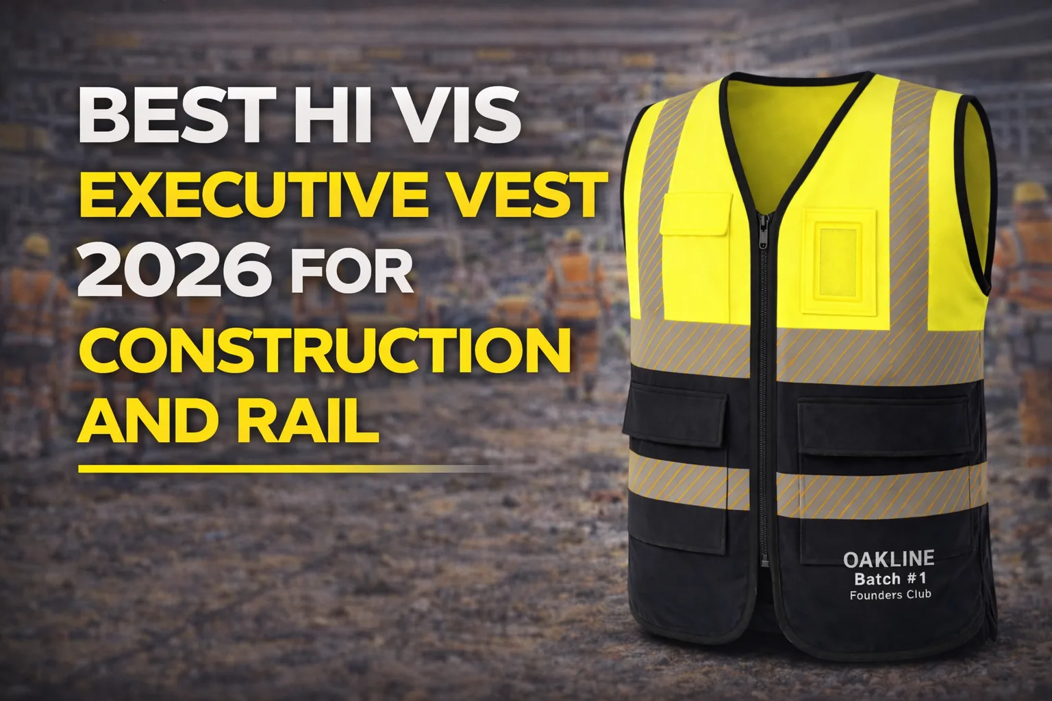 Best Hi Vis Executive Vest 2026 | Construction and Rail | OAKEYS Safety